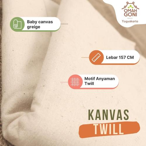 Jual Kain Canvas Twill Lebar 157 cm - Bahan Baby Kanvas Greige - 50cm ...