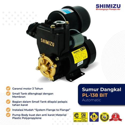 Jual POMPA SHIMIZU PL 138 BIT / PL-138 BIT POMPA AIR SUMUR DANGKAL OTOMATIS - Kota Tangerang ...