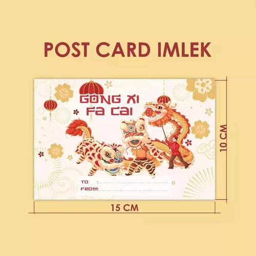 Jual kartu ucapan imlek / kartu ucapan chinese new year / post card ...