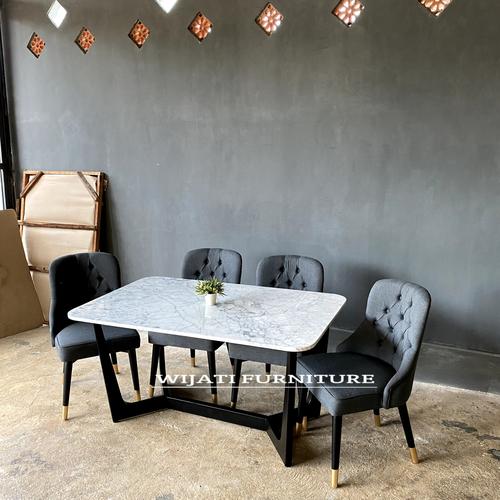 Jual Meja Makan Marmer - dining set Minimalis Marmer Putih Carrara Asli ...