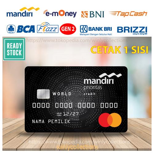 Jual KARTU EMONEY MANDIRI BCA BNI BRI DESIGN BLACK CARD PRIORITAS - 1 ...