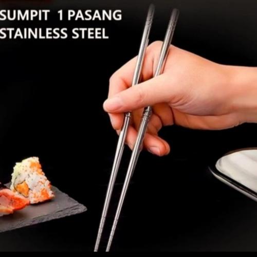 Jual sumpit makan stainless sumpit stainlis sumpit besi stenlis - Kota ...