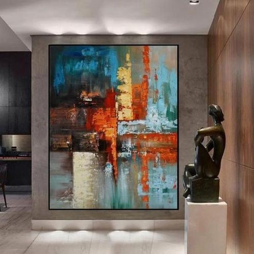 Jual lukisan abstrak modern art ukuran 100×120 plus frame - plus frame ...