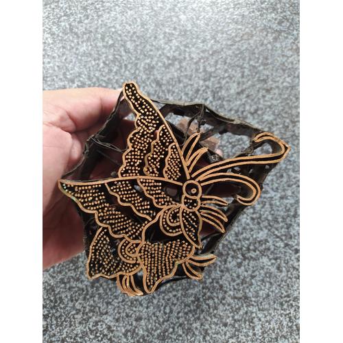 Jual Alat cap batik Bahan tembaga dan besi Motif kupu Bisa untuk hiasan ...