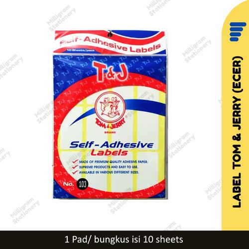 Jual Label Stiker Kertas Tom & Jerry Putih/ Self Adhesive Labels - 103 - Jakarta Barat ...