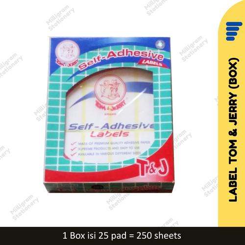 Jual Stiker Label Kertas Tom & Jerry Putih/ Self Adhesive Labels/ PACK ...