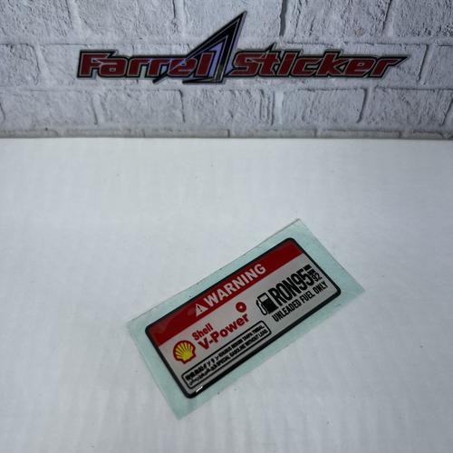 Jual Sticker WARNING Stiker 3D peringatan PERTAMAX TURBO DEX SHELL ...