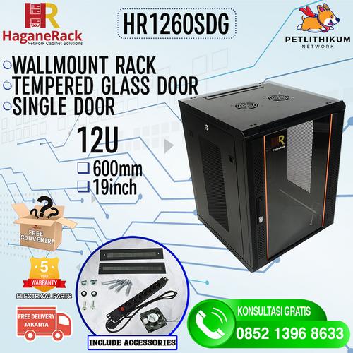 Jual WALLMOUNT HAGANERACK 12U 600MM SINGLE DOOR SERVER RACK CABINET ...