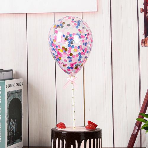 Jual Topper Kue Balon Confetti Bentuk Love dan Bulat / Topper Cake ...