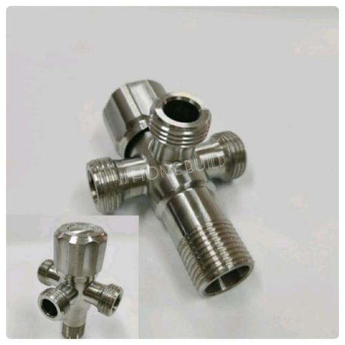 Jual Stop Kran T Cabang 3 Stainless 304 / Keran air Shower Tee kloset ...