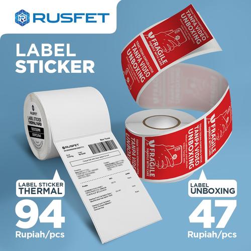 Jual Stiker Thermal Label Barcode/Label Resi Thermal 100 x 150mm ...