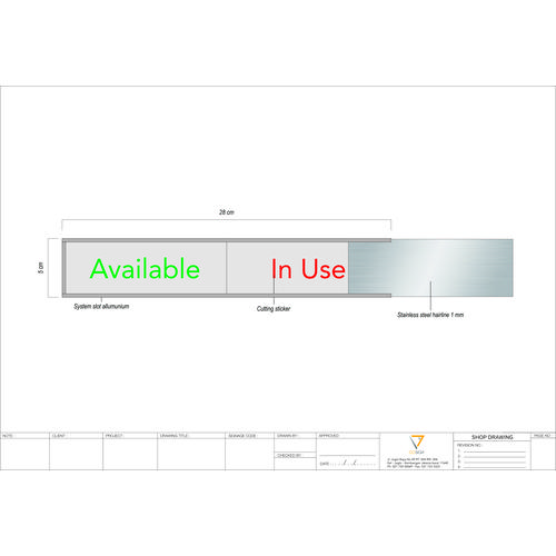 Jual Signage Door Sign system slot Ukuran 5cm x 28cm - Jakarta Barat ...