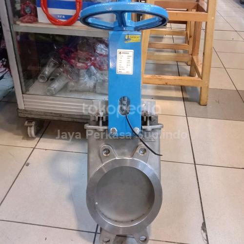 Jual Knife Gate Valve SS316 Orbinox ANSI 150 PN10 PN16 JIS 10K Size 6 ...