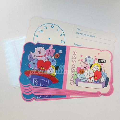 Jual KARTU UNDANGAN BTS BT 21 ULANG TAHUN BIRTHDAY CARD INVITATION ...