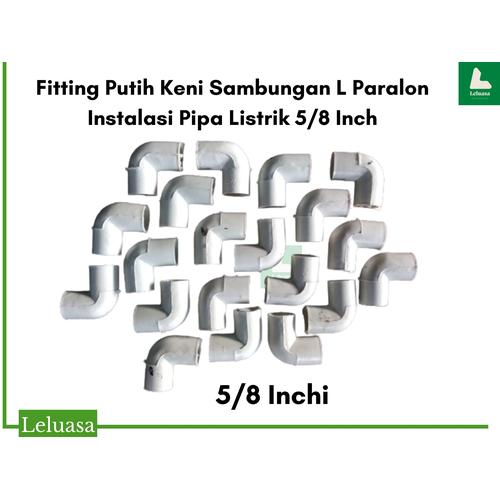 Jual Fitting Putih Keni Sambungan L Paralon Instalasi Pipa Listrik 5/8 ...