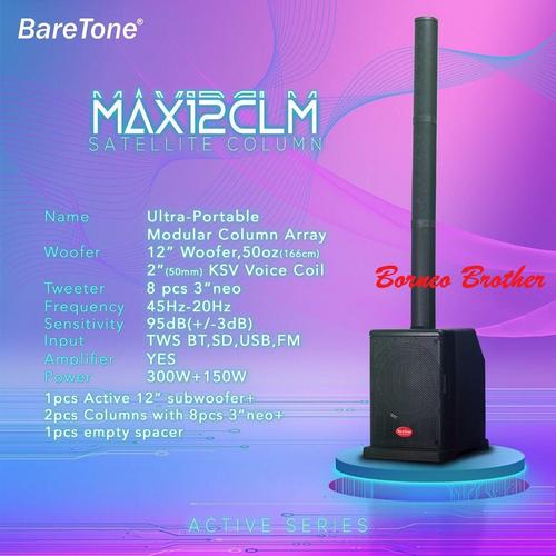 Jual Baretone MAX12CLM Original Speaker Column Array 8 x 3" + Sub 12 ...