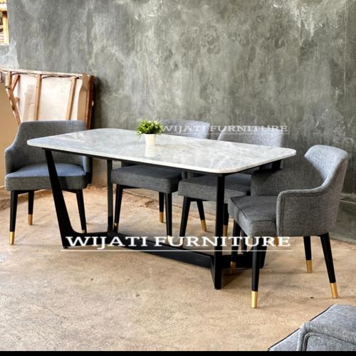 Jual Meja Makan Marmer - dining set Minimalis Marmer Putih Carrara ...