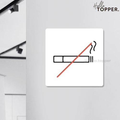 Jual Sign Icon Akrilik Signage Label Acrylic Papan Tanda No Smoking ...
