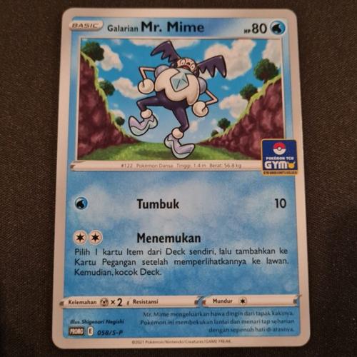 Jual Galarian Mr Mime GYM Promo Pokemon Indo - Kota Surabaya - zenith ...