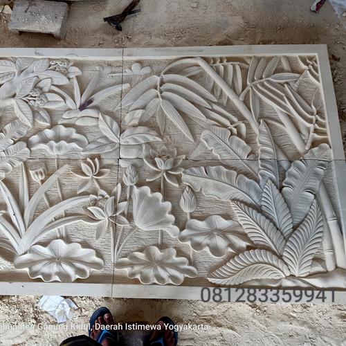 Jual Batu Ukir Dinding, Relief Batu Putih, Ukiran Pilar Rumah, Batu ...