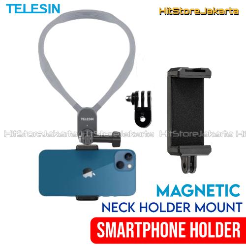 Jual Telesin GoPro Magnetic Neck Mount HP Insta360 Neck Holder Magnetic ...