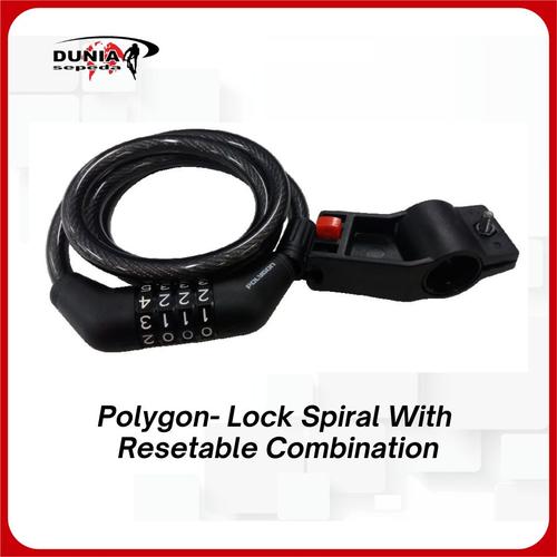 Jual Kunci Sepeda Polygon | Lock Spiral With Resetable Combination ...