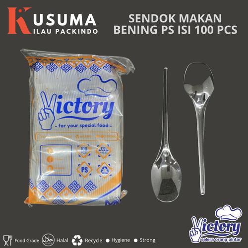 Jual Sendok Makan Plastik Victory Bening PS kemasan isi 100pcs per pack ...