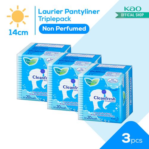 Jual Laurier Clean Fresh 20s Triplepack - Pantyliner Non Perfume 14cm ...