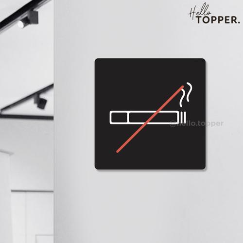 Jual Sign Icon Akrilik Signage Label Acrylic Papan Tanda No Smoking ...