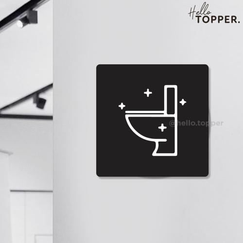 Jual Sign Icon Akrilik Signage Label Acrylic Papan Tanda - Toilet Duduk ...