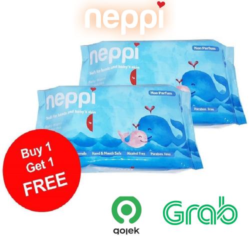 Jual NEPPI BABY WIPES WET TISSUE BUY 1 GET 1 ISI 50PCS / TISU BASAH ...