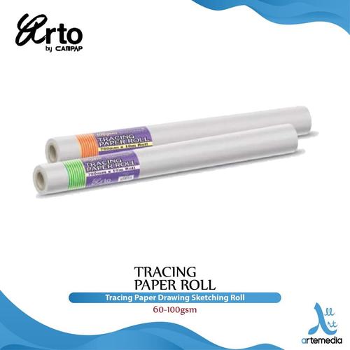 Jual Kertas Kalkir Arto Tracing Paper Drawing Sketching Roll - 100 GSM ...