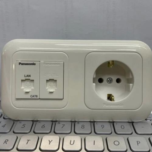 Jual Stop kontak panasonic arde + telp + otlet data LAN cat 6 cat6 - Jakarta Barat - Indo Led ...