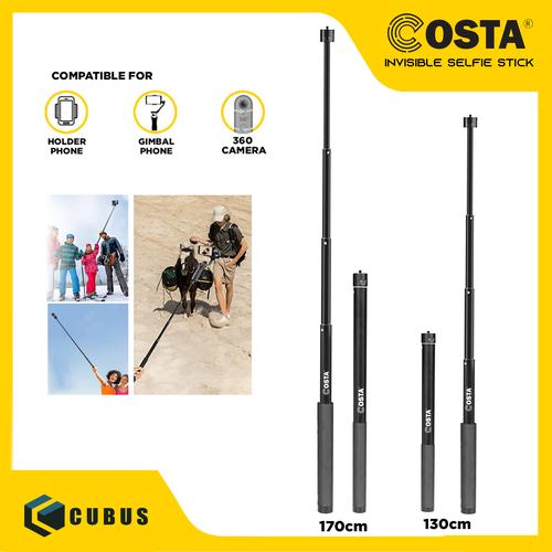 Promo COSTA Invisible Selfie Stick Tongsis/Monopod Gimbal, Mic,insta360 ...