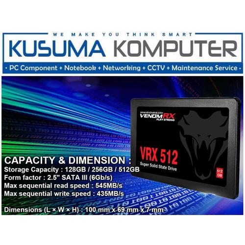 Jual Venomrx SSD VRX 128GB SATA III 2.5" - Kab. Sleman - kusumakomputer ...