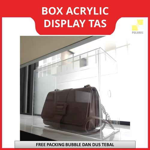 Jual BOX ACRYLIC DISPLAY TAS PAJANGAN ETALASE KOTAK AKRILIK TEMPAT TAS ...