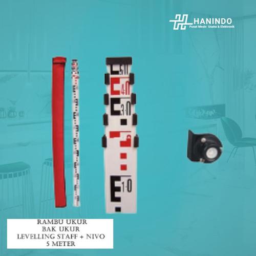 Jual RAMBU UKUR 5M / BAK UKUR 5M / MISTAR UKUR 5M / Levelling Stave 5 ...