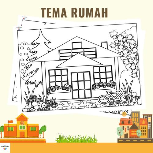 Jual KERTAS MEWARNAI / RUMAH / KERTAS GAMBAR / A4 / SKETSA - RANDOM ...