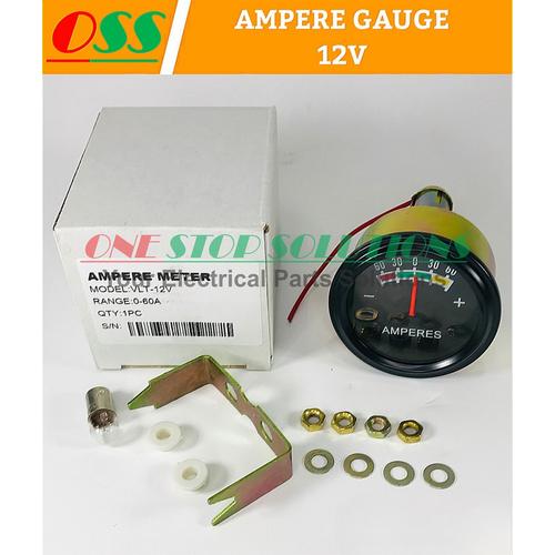 Jual AMPERE GAUGE 12V VDO VLT-12V RANGE 0-60A 60A AMPERE GAUGE METER ...