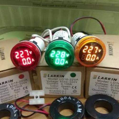 Jual Larkin Pilot Lamp LED Volt dan Ampere Meter LD16-22VAM - Kotak ...