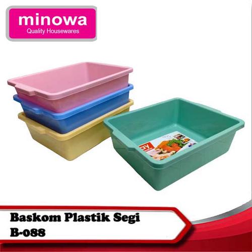 Jual Minowa Baskom Plastik Segi 43x32 cm / wadah penyimpanan - Jakarta ...