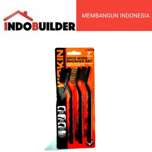 Jual WOKIN SIKAT GAGANG KOMBINASI SET 3 PCS 7 INCH 180 MM / WIRE BRUSH SET - Kab. Tangerang ...