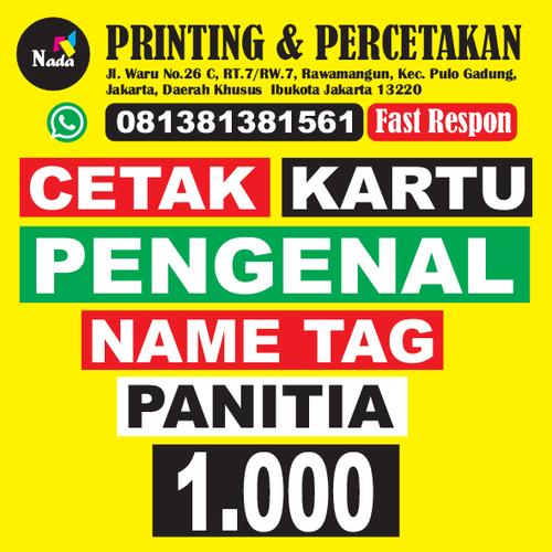 Jual Cetak Name Tag Panitia Satu Set Plastik, Tali, Isi B1, B2, B3, B4 ...