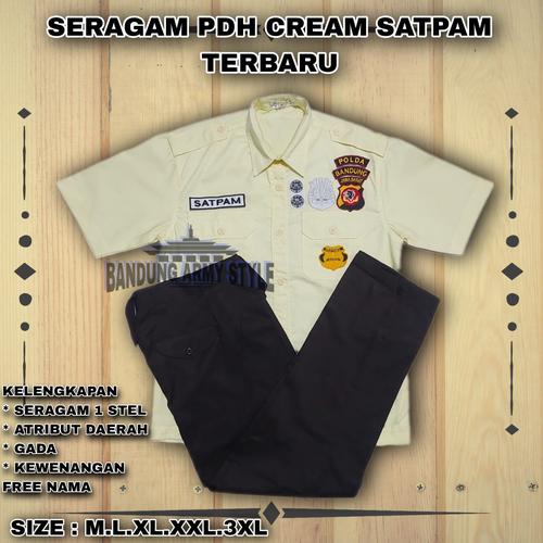 Jual SERAGAM PDH CREAM SATPAM/SECURITY,SERAGAM SECURITY PDH SERAGAM PDH - SRAGAM PDH CREM, M ...
