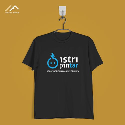 Jual Kaos Parodi Plesetan Lucu Pria Wanita Merek Merk Logo Ori Istri Pintar Navy Pendek M