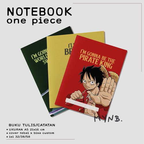Jual ONE PIECE SCHOOL NOTEBOOK/BUKU TULIS ANIME/BUKU CATATAN B5 ...