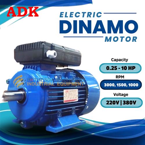 Jual Dinamo ADK 1 hp 1.5 pk Motor Electric 2 hp 2P/ 3 Phase 3000 RPM B3 ...