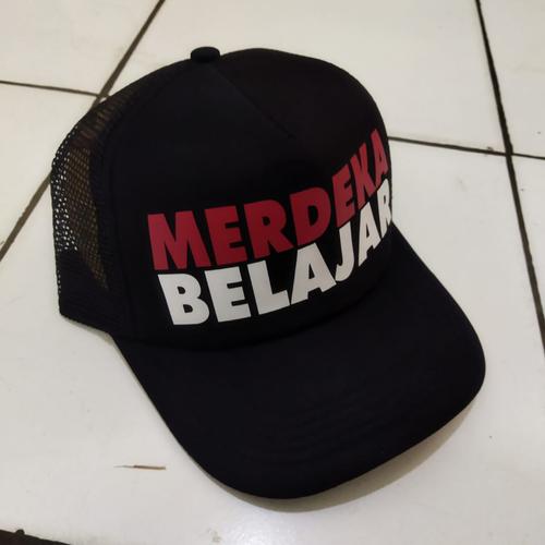 Jual TOPI TRUCKER MERDEKA BELAJAR TOPI BASEBALL KEREN - Hitam, All Size ...