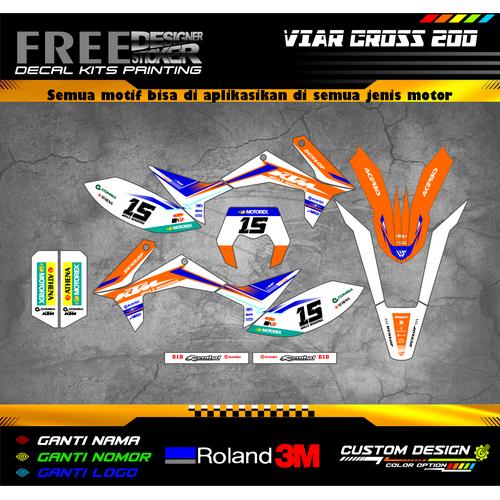 Jual Decal Stiker Motor Viar Cross 200 Full Body Custom Design - GLOSSY ...