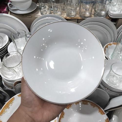 Jual Piring Cekung 6" Piring Keramik 6" / 15cm Lis Emas Piring Tatak Kerami - Jakarta Barat ...